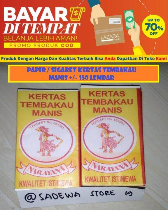 Kertas tembakau manis / Sigaret Naraya 2 Bandle +/- 300Lembar | Lazada ...