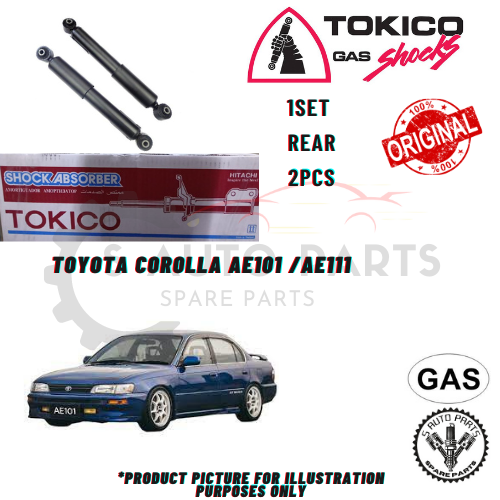 TOYOTA COROLLA AE101 /AE111 (REAR) 100% ORIGINAL BRAND TOKICO TKC SHOCK ...
