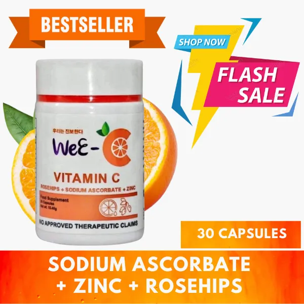 WEE-C with Rose hips, Zinc and Sodium Ascorbate, Non Acidic Vitamin C Capsules by WeEvolve ...