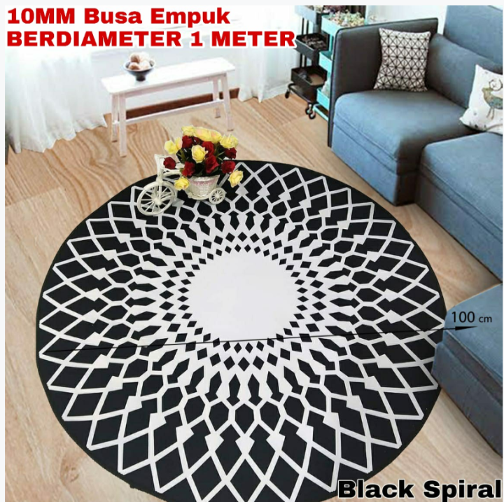 Karpet BULAT MODERN Minimalis karpet Diameter 1 Meter 1kg Muat 1 Buah ...