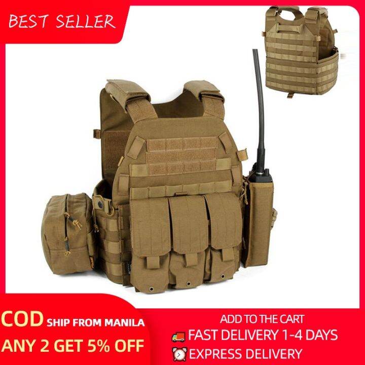 COD Nylon Pouch Molle Gear Tactical Vest Body Armor Hunting Plate ...