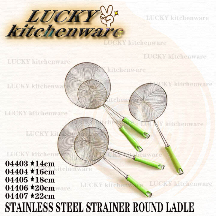 STAINLESS STEEL ROUND LADLE STRAINER | Lazada PH