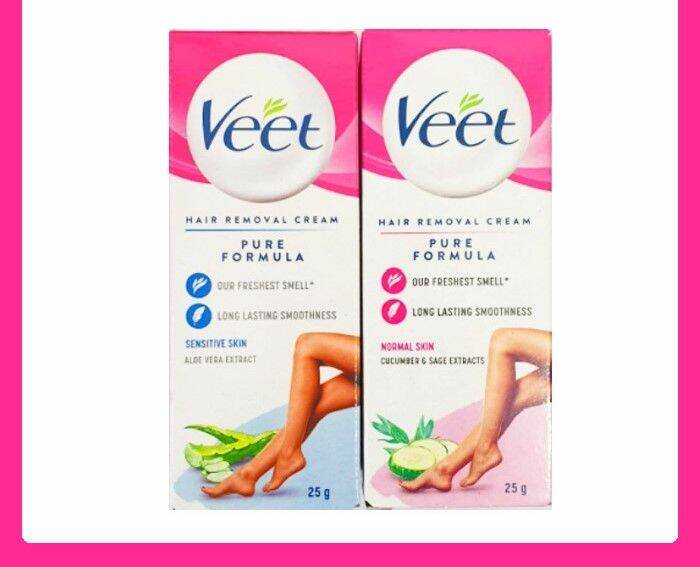 VEET HAIR REMOVAL CREAM Kulit Normal 25gr / Sensitif 25 gr | Lazada ...