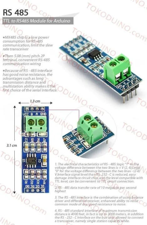 [BAYAR DI TEMPAT] MAX485 TTL TO RS485 TO TTL RS-485 SERIAL MODULE ...