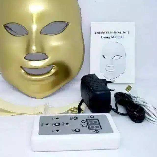 Masker LED PDT LIGHT 7in1 led mask lampu omega | Lazada Indonesia