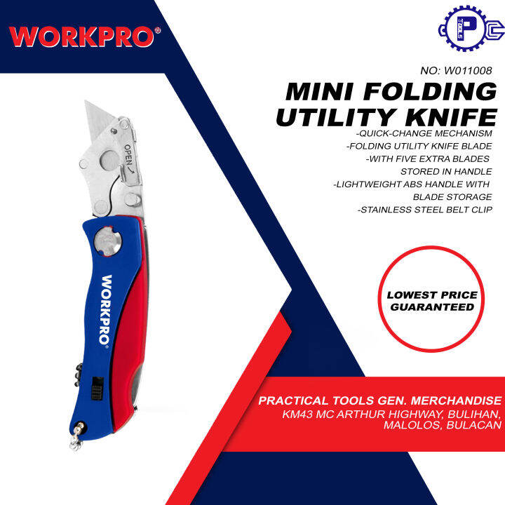 WORKPRO W011008 MINI FOLDING UTILITY KNIFE | Lazada PH