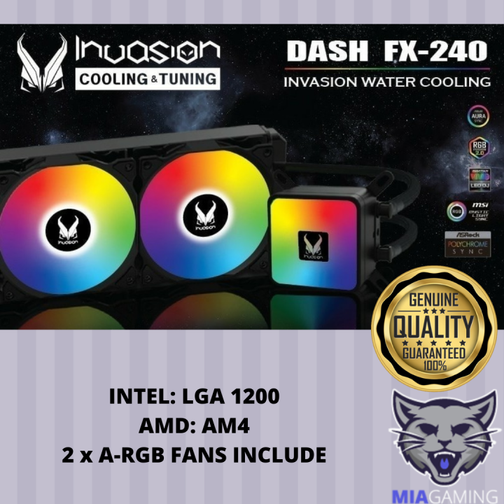 Invasion Dash FX-240 AIO 240mm Radiator ARGB 2 Fans | Lazada