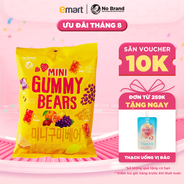 Kẹo Dẻo Gấu Gummy Jelly Vị Trái Cây No Brand 252g (20 gói) - Emart VN | Lazada.vn