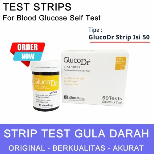 PROMO test strip gula darah cek gula darah gluco dr strip glucodr ...