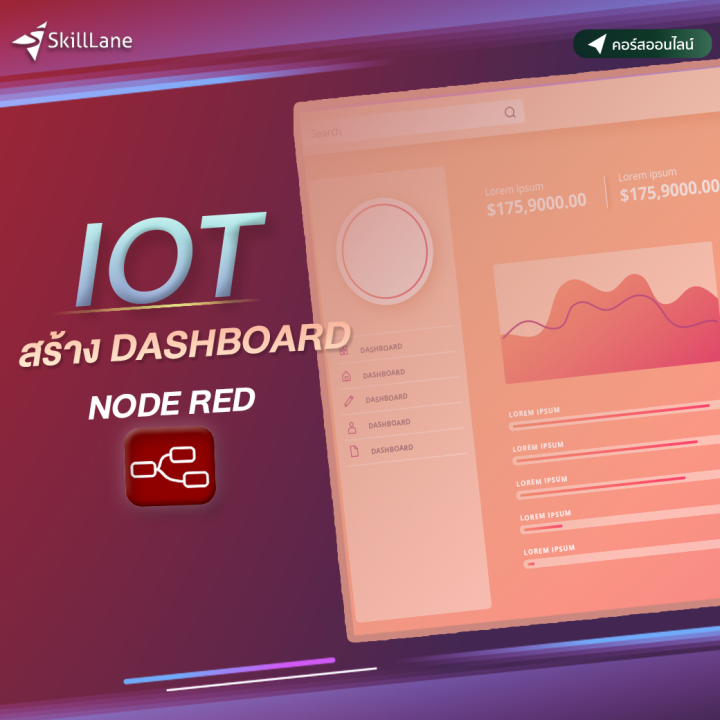 IOT สร้าง Dashboard Node-RED | คอร์สออนไลน์ SkillLane | Lazada.co.th