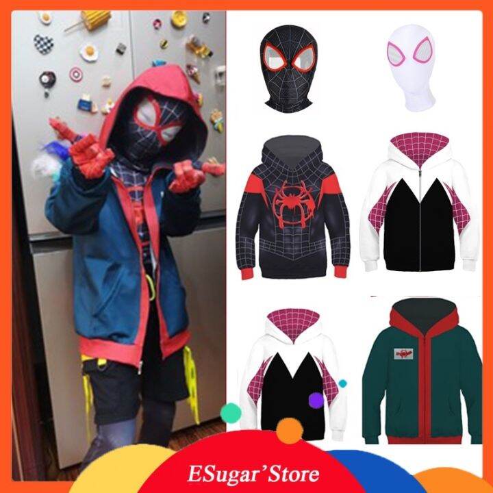 Spiderman Costume For Kids Miles Morales Costume Jacket Boy Spider Gwen ... Spiderman Costume For Kids Miles Morales Costume Jacket Boy Spider Gwen ...