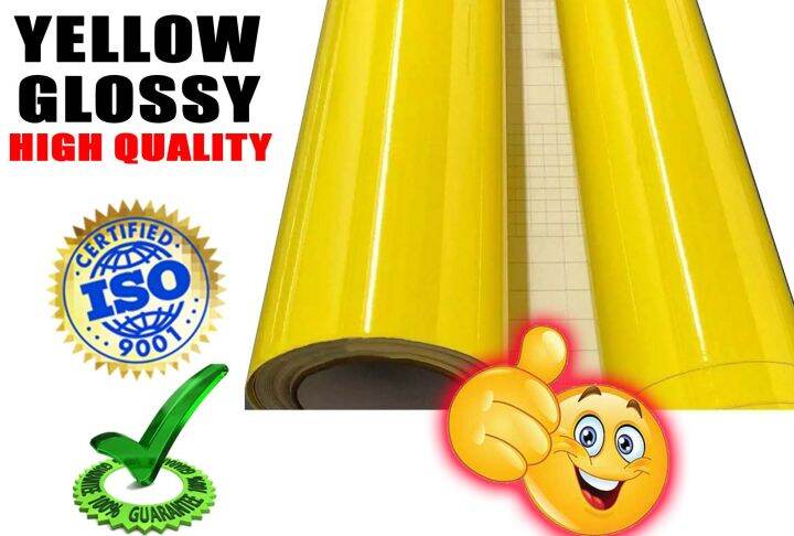 YELLOW GLOSSY PREMIUM STICKER !!! High Quality !!! [[ Philippine Stock ...