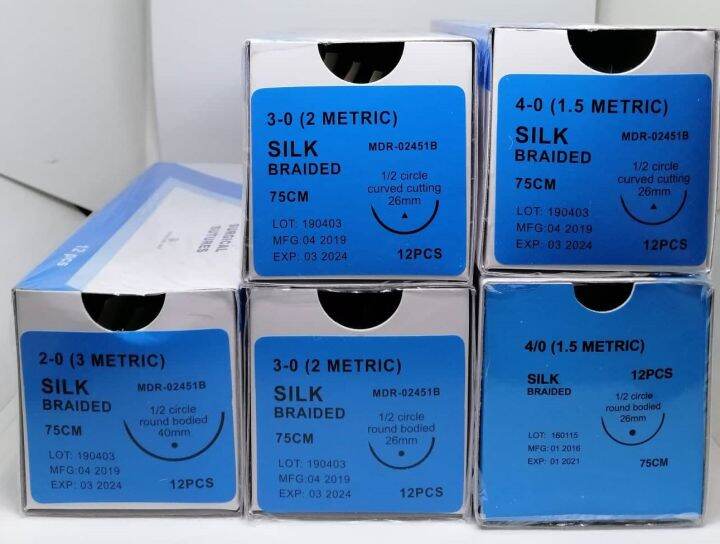 Sutures Silk Braided 2.0 Round Bodied 1/2C 40mm 75cm 12s/box Surgitech Exp. 03-2024 | Lazada PH
