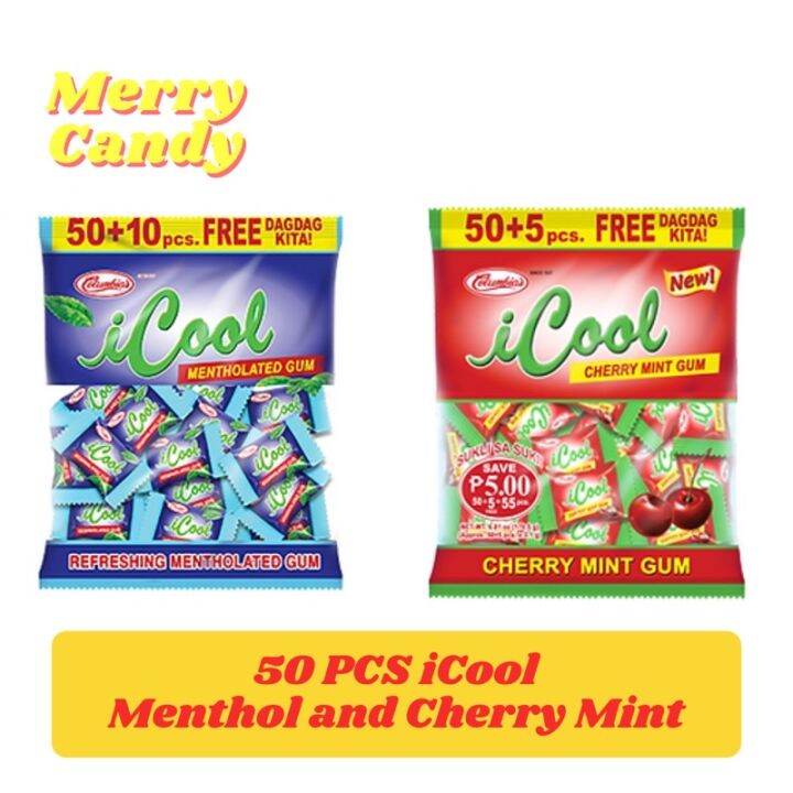 Fast shipping 50 PCS ICool Menthol and Cherry Gum by Columbia's | Lazada PH