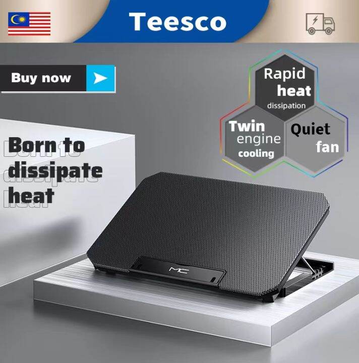Teesco laptop cooling pad USB port silent computer cooling bracket for ...