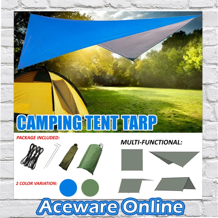 230 X 140CM Flysheet Waterproof Groundsheet Camping Tarp Shelter Tent ...
