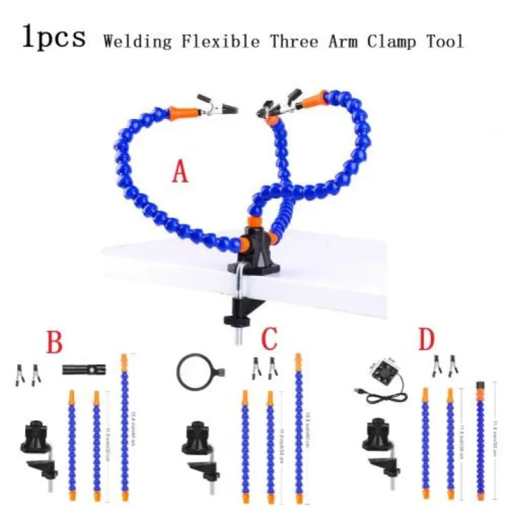 Welding Aid Station Fixture Swivel Bracket 3Pcs Flexible Arm With ...
