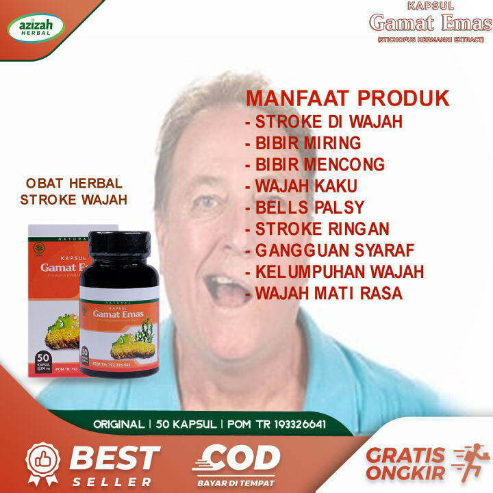 Obat Penyakit Bibir Miring Mencong Wajah Kaku Sebelah Mati Rasa Stroke Wajah Bells Palsy Struk