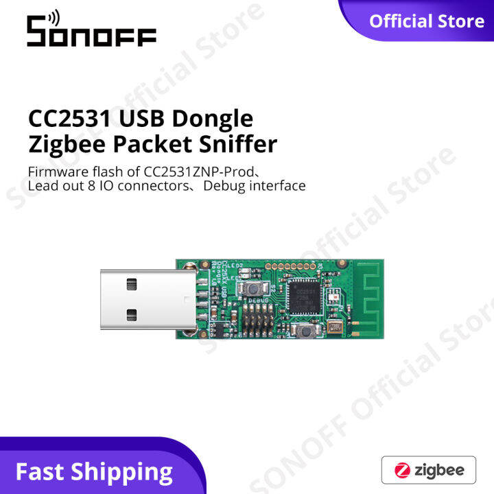 SONOFF CC2531 Zigbee USB Dongle Smart Zigbee Hub Zigbee Packet Sniffer Zigbee Gateway with ...