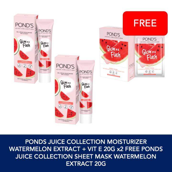 Ponds Juice Collection Moisturizer Watermelon Extract + Vit E 20G X2 ...