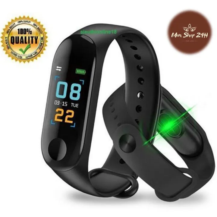 M3 Smart Watch Smart Band Waterproof Screen Fitness Tracker Heart Rate ...