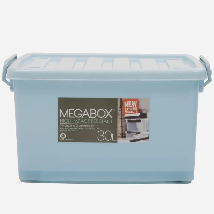 MEGABOX STORAGE BOX (LIGHT BLUE) - 30L | Lazada PH