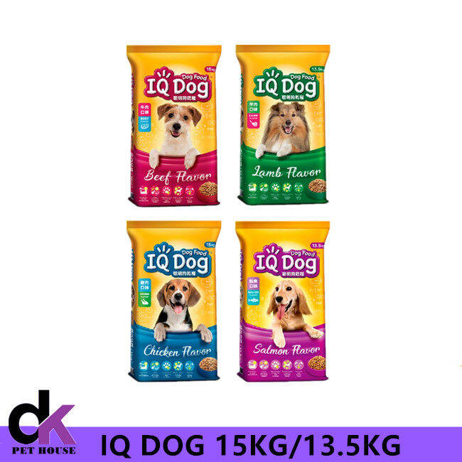 IQ Dog Chicken Dry Food 15KG Salmon Lamb 13.5KG | Lazada