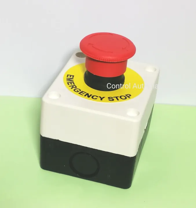 Emergency Stop Push Button / Push Lock Turn Reset Button c/w Box ...