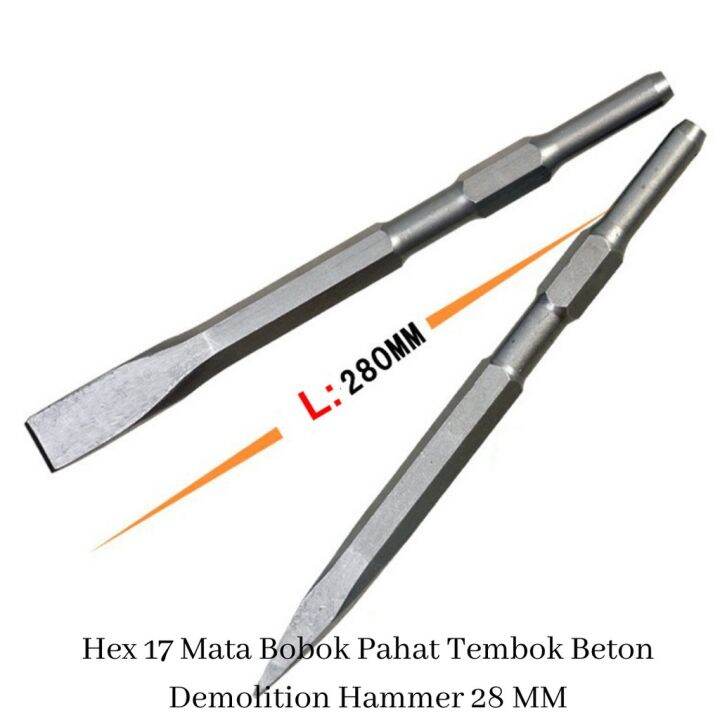 MATA BOR Hex HEXAGONAL 17 Bobok Pahat Tembok BETON 280 MM DAN 400 MM ...
