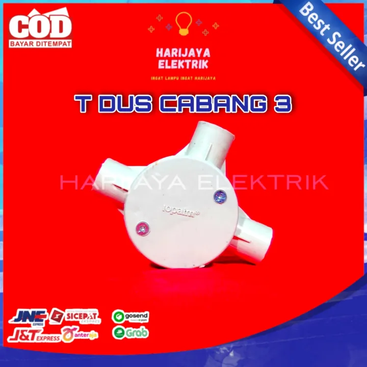T DUS TDUS T-DUS CABANG 3 TOPAIM RUMAH SAMBUNGAN KABEL LISTRIK PUTIH ...