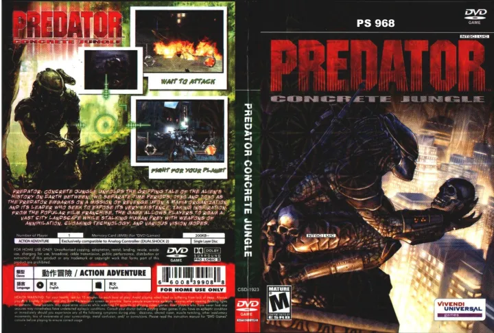 PS2 GAME PREDATOR CONCRETE JUNGLE | Lazada