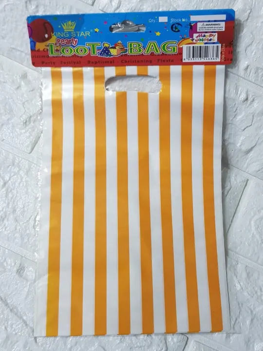 Plastic Loot Bags (10pcs/pack): STRIPED DESIGN | Lazada PH