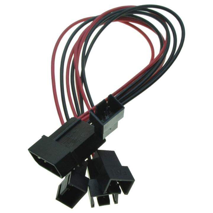 IDE Male Port 1 to 4 ways 3Pin Fan Male port Cable Molex D plug to 3 ...