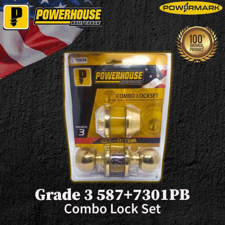 POWERHOUSE Grade 3 587+7301PB Combo Lock Set [POWERMARK | PHT] | Lazada PH