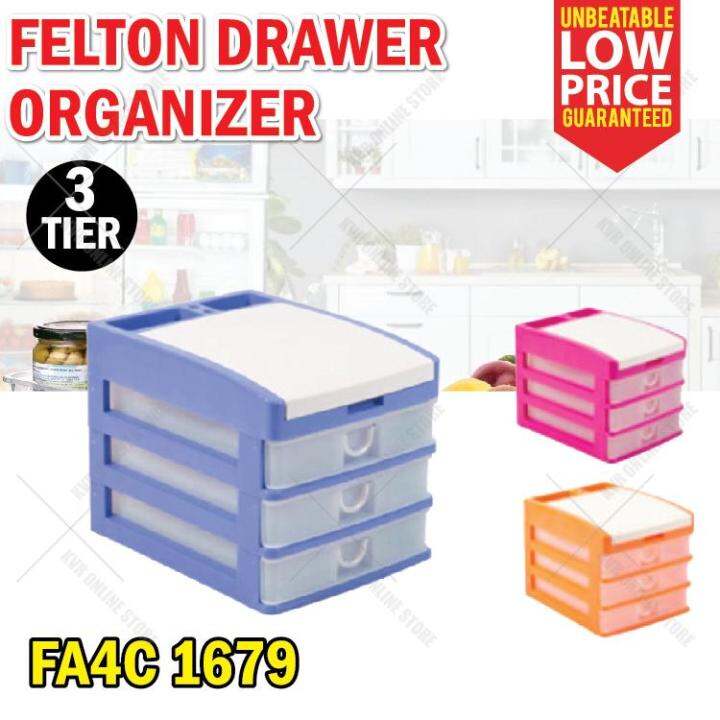"FELTON FA4C 1679 Drawers Organizer Document A4 Paper Stationery/Rak ...