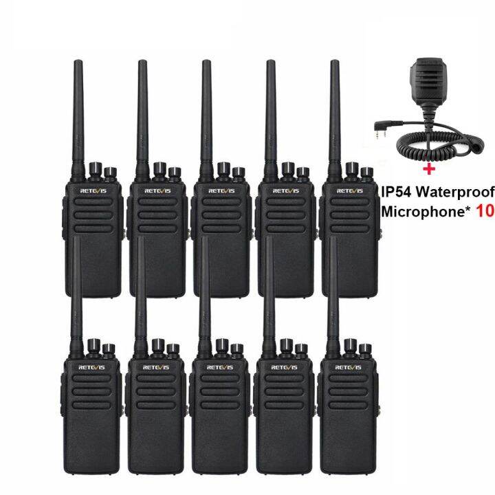 วิทยุดิจิทัล DMR RT81 10 Retevis ชิ้นสำหรับวอล์คกี้ทอล์คกี้ UHF IP67กัน ...