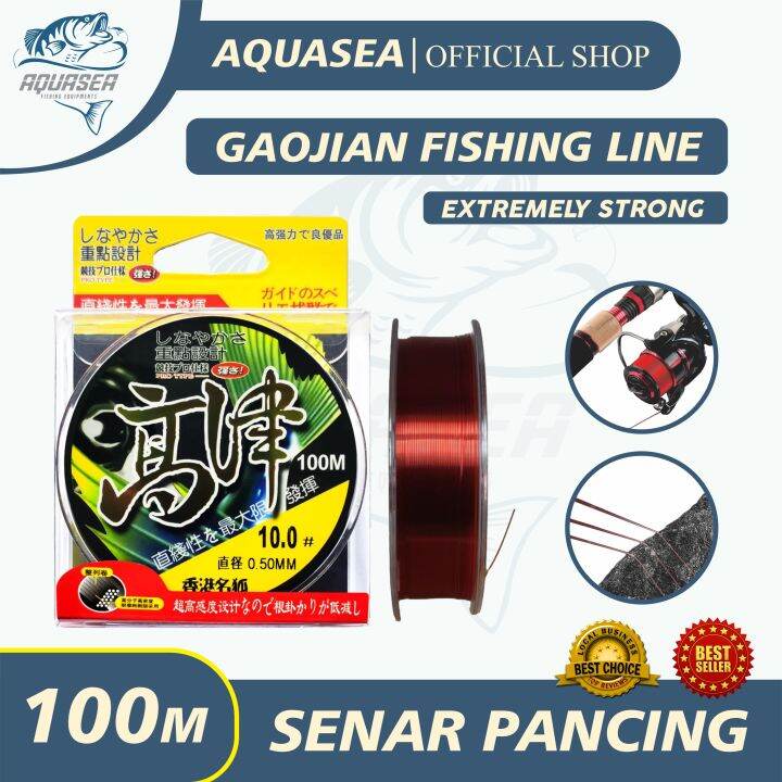 AQUASEA-Tali Pancing Gaojian Senar Pancing 100m Bahan Nilon Tahan Lama ...