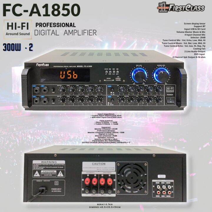 Power Amplifier FIRSTCLASS FC A1850 Bluetooth Original | Lazada Indonesia