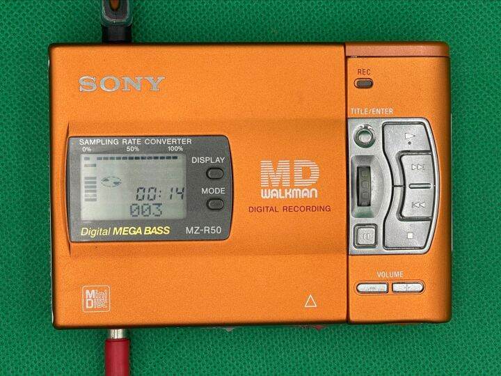 เครื่องเล่น MD Sony MZ-R50 สีส้ม นางฟ้า (รถถัง) !! Very Rare Item ...
