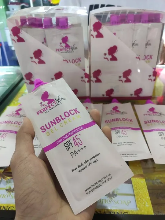 PERFECT SKIN SUNBLOCK GEL CREAM (50g sachet) w/SPF 45++ | Lazada PH