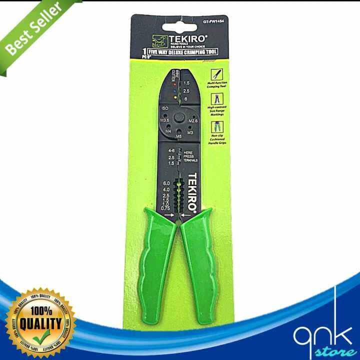 TEKIRO Tang Crimping 9 Inc Tang Kupas + Press Scun | Lazada Indonesia