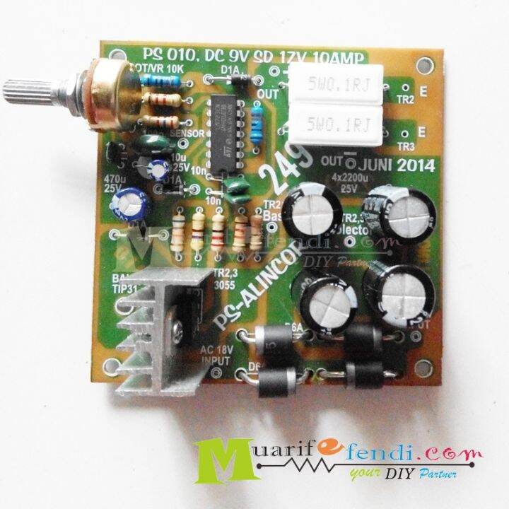 KIT Adjustable voltage Regulator LM723 9-17 volt 10Ampere Dengan TIP ...
