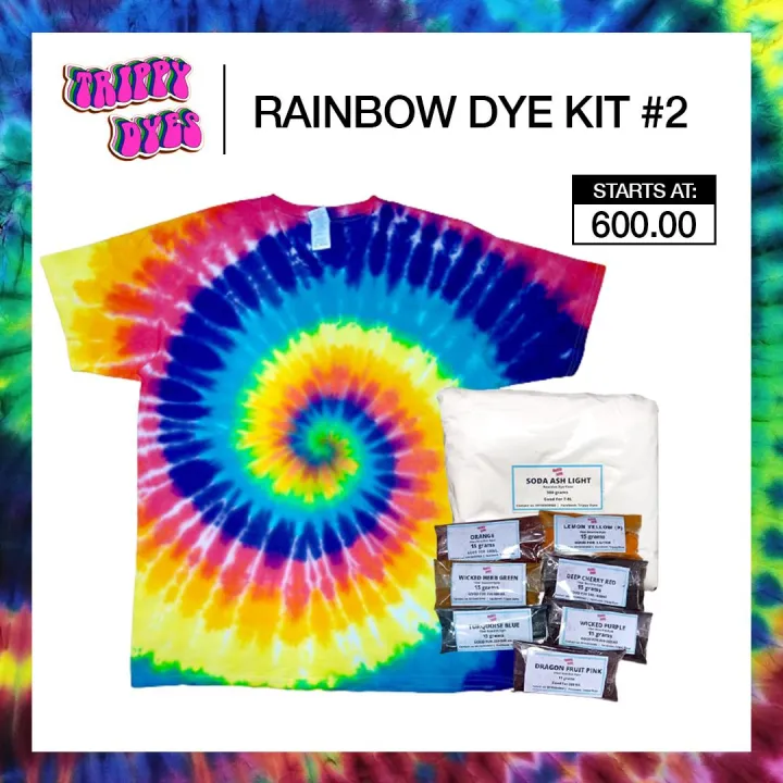 Rainbow Trippy Dye Kit #2 |Fiber Reactive Dye from Trippy Dyes | For ...