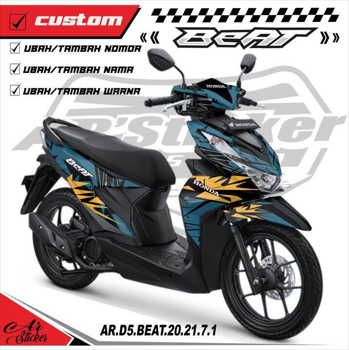 Stiker motor variasi BEAT FI NEW 2020 Deluxe ,Street - Decal Sticker ...