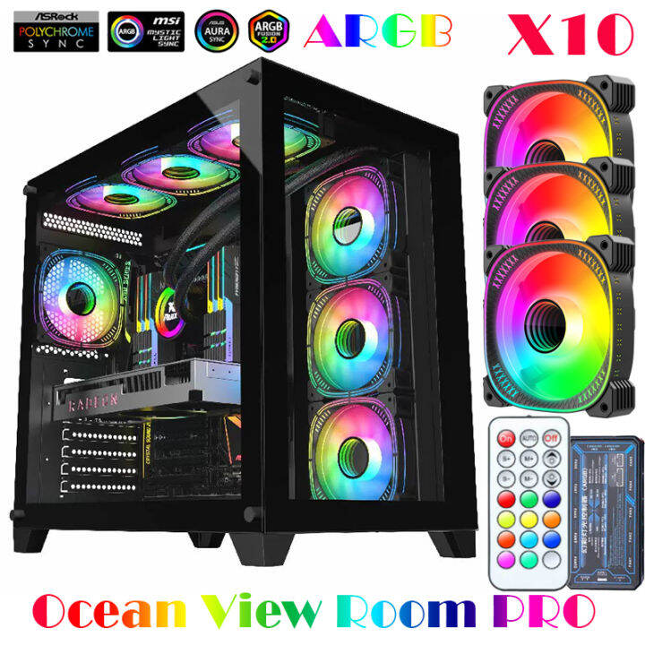 MINGSU Seaview Room PRO High-End Editionกระจกนิรภัยด้านข้างโปร่งใสATXเค ...