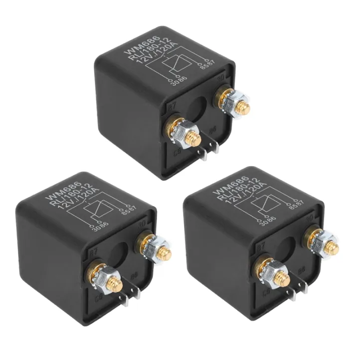 【Ready Stock&COD】3X DC 12V Relay Battery Isolating Relay 12V / 120A ...