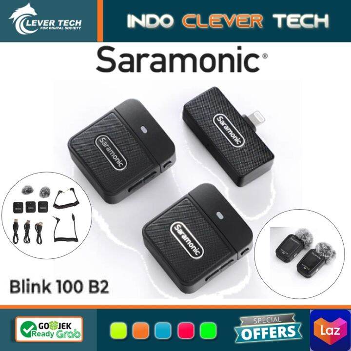 Saramonic Blink 100 B2 Black Dual Wireless Microphone | Lazada Indonesia