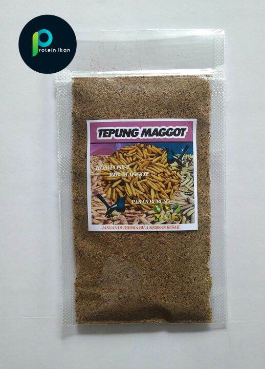 TEPUNG MAGGOT BSF 50 GRAM PAKAN BURUNG MURAI KACER C ROWO ANIS PLECI ...