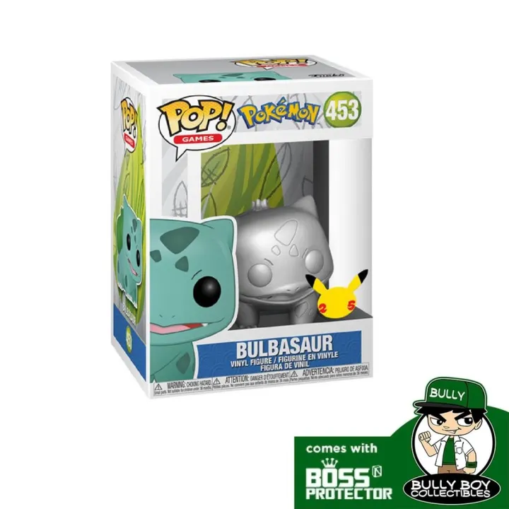 Funko POP! - Games - Pokemon - Bulbasaur Silver Metallic 453 With Boss ...