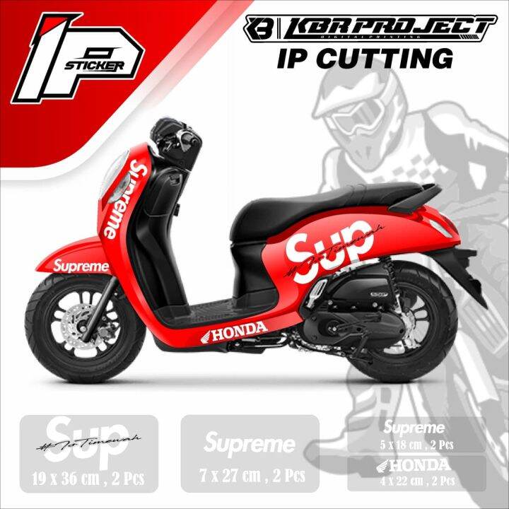 Sticker Cutting SCOOPY (SUPREME) - Sticker Cutting Variasi List Honda ...